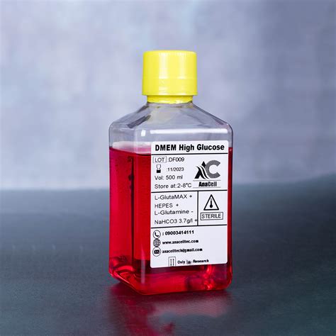 Dmem High Glucose Glumax Anacell L شرکت آناسل