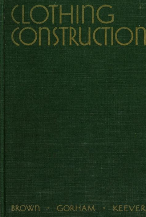 Clothing Construction Sewing Techniques Garment Construction Vintage