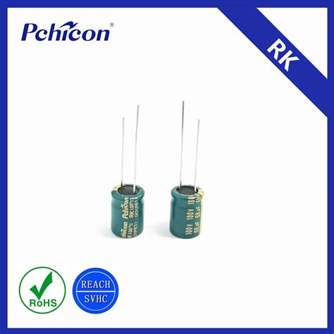Pchicon 100v68uf 10 13mm Rk 긴 수명 알루미늄 전해 방사 커패시터 중국 알루미늄 전해 커패시터 커패시터