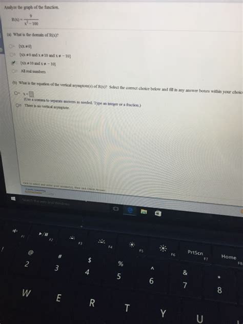 solved analyze the graph of the function r x 9 x 2 100