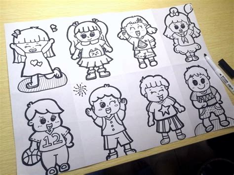 儿童简笔画男孩女孩 儿童简笔画男孩女孩图片 画趣文库（我爱生活）