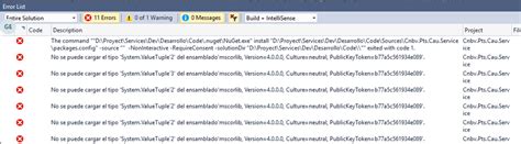 Error en visual studio al compilar Stack Overflow en español
