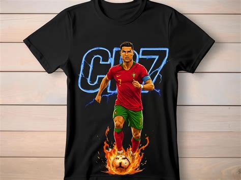 Cristiano Ronaldo Cr7 T Shirt Design Football Png Digital Download