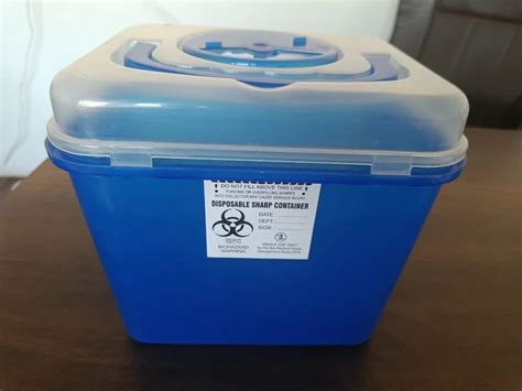 Ruhani 6 5 Litre Hospital Sharp Container Blue At Rs 55 Piece Sharps