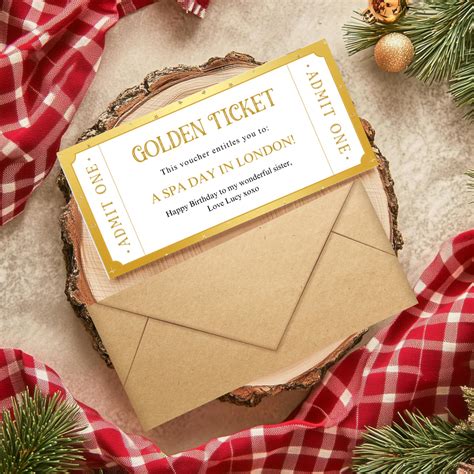 Editable Golden Ticket Last Minute T Voucher Editable Event Ticket