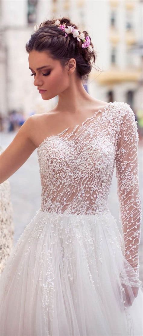 29 Unique One Shoulder Wedding Dresses To Love Mrs To Be