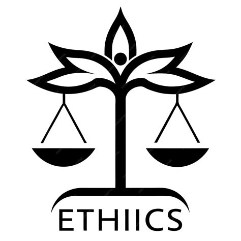 Arte De La Línea Del Logotipo De La ética Aislado En Fondo Blanco