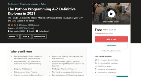 The Python Programming A Z Definitive Diploma In 2021