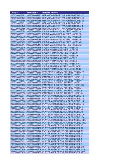 Codigos Para Lineas Pdf Sports And Recreation Home And Garden