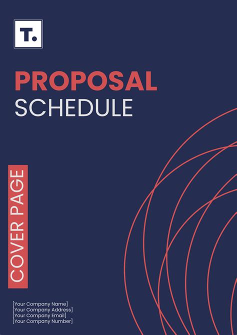 Free Proposal Schedule Cover Page Template To Edit Online