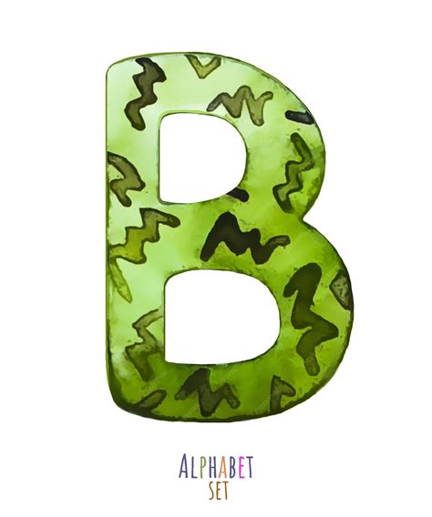 Letras Coloridas De Los Niños Del Alfabeto De Acuarela Letra Mayúscula