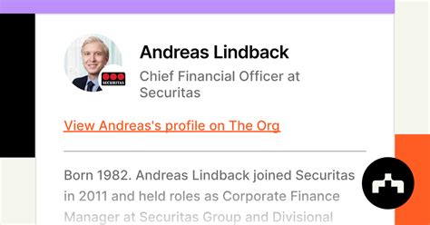Andreas Lindback Chief Financial Officer At Securitas The Org