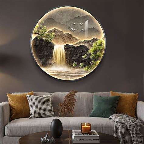 Luxury Led Waterfall Wall Decor Đèn Led Nghệ Thuật Tường