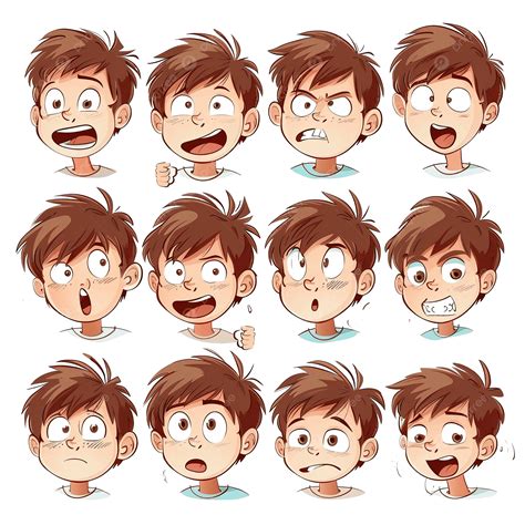 웃긴 어린 소년 얼굴