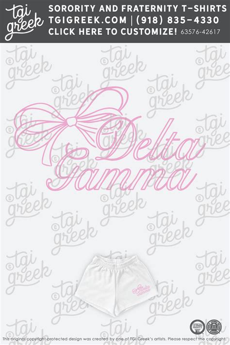 Delta Gamma Txtech Bow Merch Bottom Tgi Greek