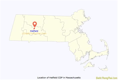 Map Of Hatfield Cdp Massachusetts Thong Thai Real