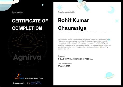 Rohit Kumar Chaurasiya On Linkedin Agnirva Spaceinternship