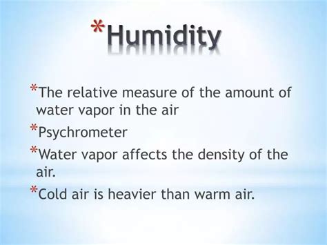 PPT Humidity PowerPoint Presentation Free Download ID