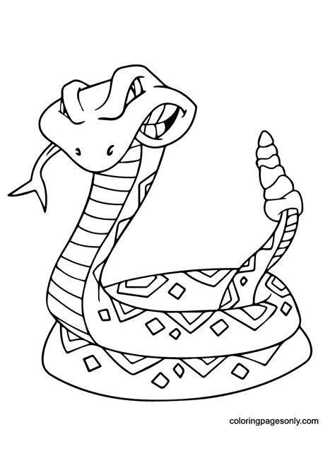 Más De 20 Páginas Para Colorear De Serpientes De Cascabel Pdf