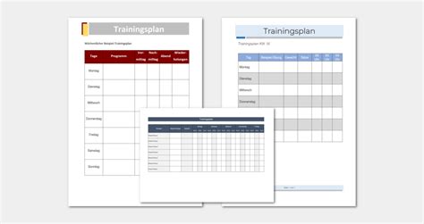 Trainingsplan 3 Der Besten Vorlagen Muster And Beispiele