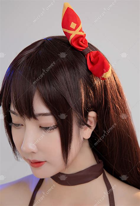 Genshin Impact Amber Swimsuit Halter Low Cut Top And Panty Set Two