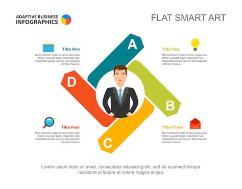 Free Four Steps Plan Process Chart Template For Presentation Business Data Visualization