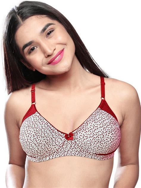 Lovable Cream Maroon Non Padded Non Wired Full Coverag Lovable India