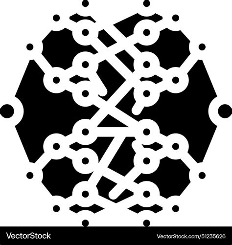 Algorithm Quantum Technology Glyph Icon Royalty Free Vector