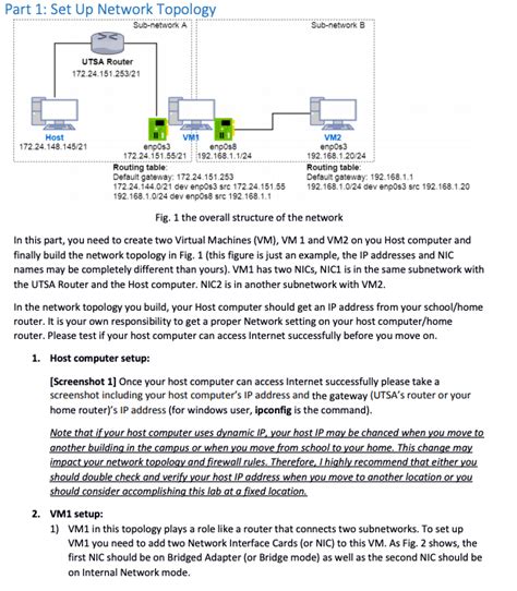 Part 1 Set Up Network Topology Sub Network A