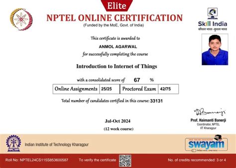 anmol agarwal on linkedin iot iitkharagpur nptel learning
