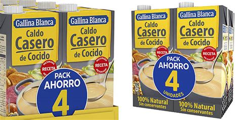 Chollo Pack X4 Caldo Casero De Cocido 100 Natural Gallina Blanca De 1 Litro Cada Uno Por Sólo 5