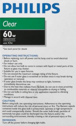 Philips 43 Watt 60 Watt Medium Base A19 Light Bulbs 2 Pk Kroger