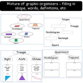 Grade Geometry D Hierarchy Graphic Organizers FREE A G B G B