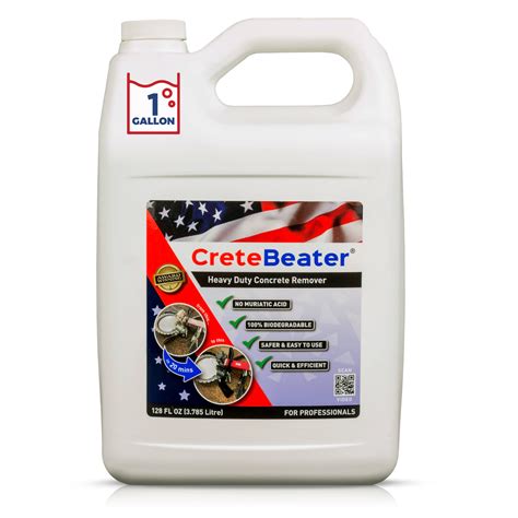Buy Cretebeater Concrete Dissolver Heavy Duty 1 Gallon Bottle 100