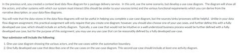 Solved In The Previous Unit You Created A Context Level Chegg