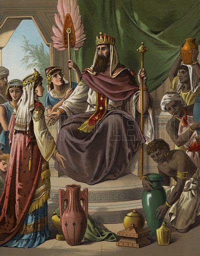 Visit Of The Queen Of Sheba To King Solomon Stock Image Look And Learn