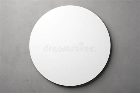 A Mock Up Of A Round White Sticker On A Concrete Background Stock Illustration Illustration Of