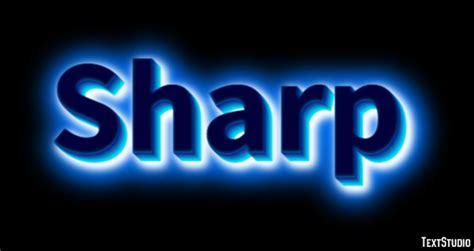 Sharp Text Effect And Logo Design Word