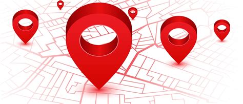 Gps Navigator Map With Red Pins Locations 1265752 Vector Art At Vecteezy