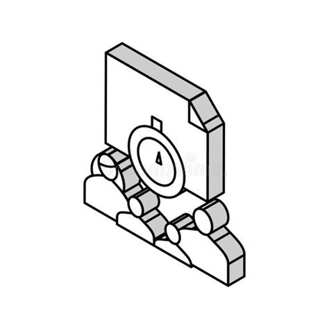 Temporarily Taken Into Foster Care Isometric Icon Vector Illustration