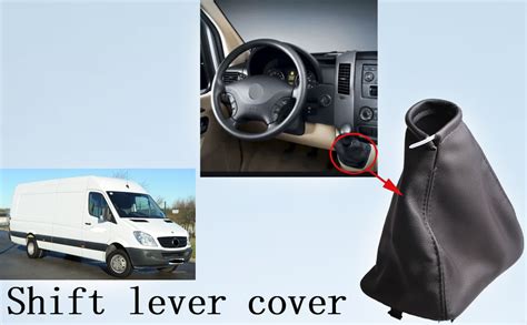 Wxqp Sprinter Leather Gear Shift Knob Boot Dust Cover Gear