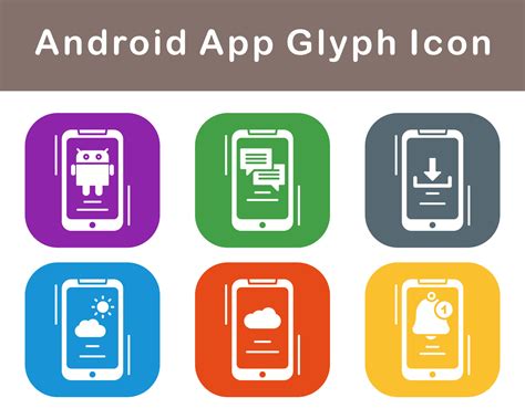 Android Apps Vector Icon Set 20874588 Vector Art At Vecteezy