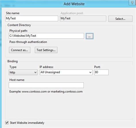 Install And Setup A Website In Iis On Windows 10