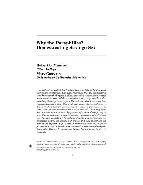 Why The Paraphilias Domesticating Strange Sex Docslib