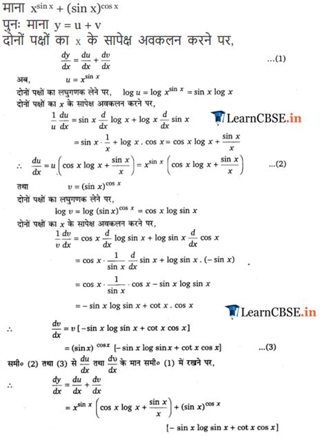 Ncert Solutions For Class 12 Maths Chapter 5 Continuity And Differentiability Ex 5 5 Learn Cbse