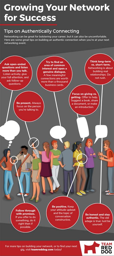 Authentic Networking Tips (Infographic) | Team Red Dog | www.teamreddog.com