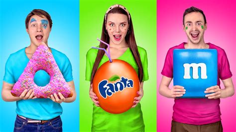 기하학적 모양의 음식 도전 Youtube