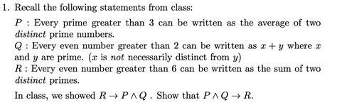 solved recall the following statements from class p every