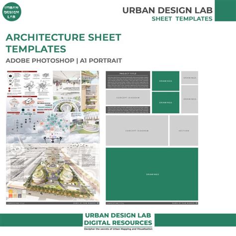 Architectural Presentation Templates A1 Portrait