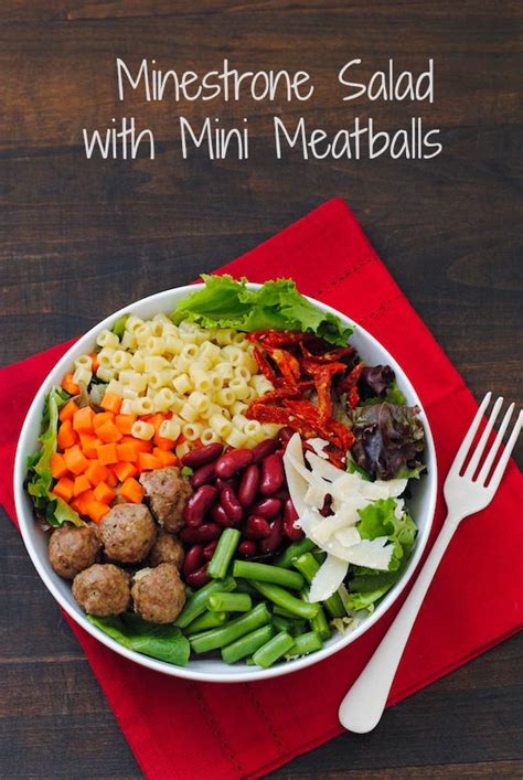 Mini Meatball Minestrone Salad Sundaysupper Foxes Love Lemons